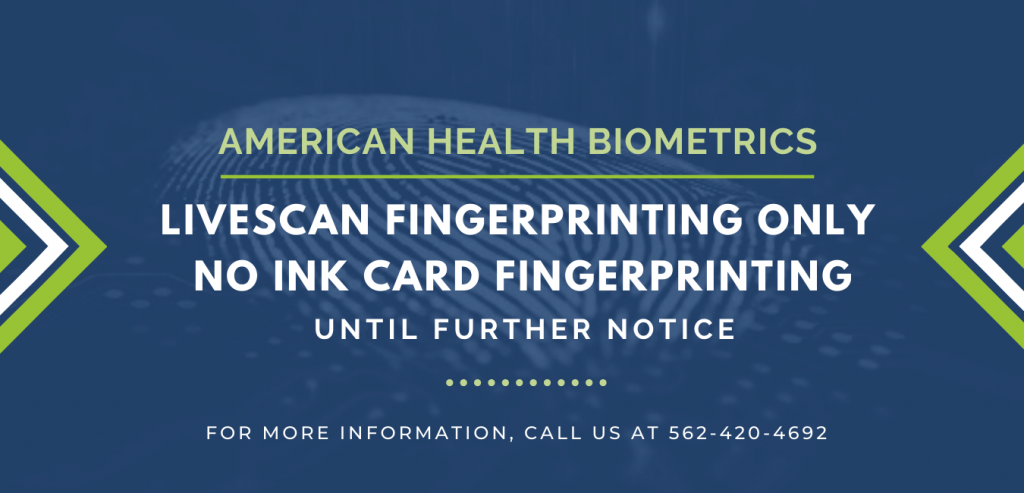 Fingerprinting services - Live scan - California